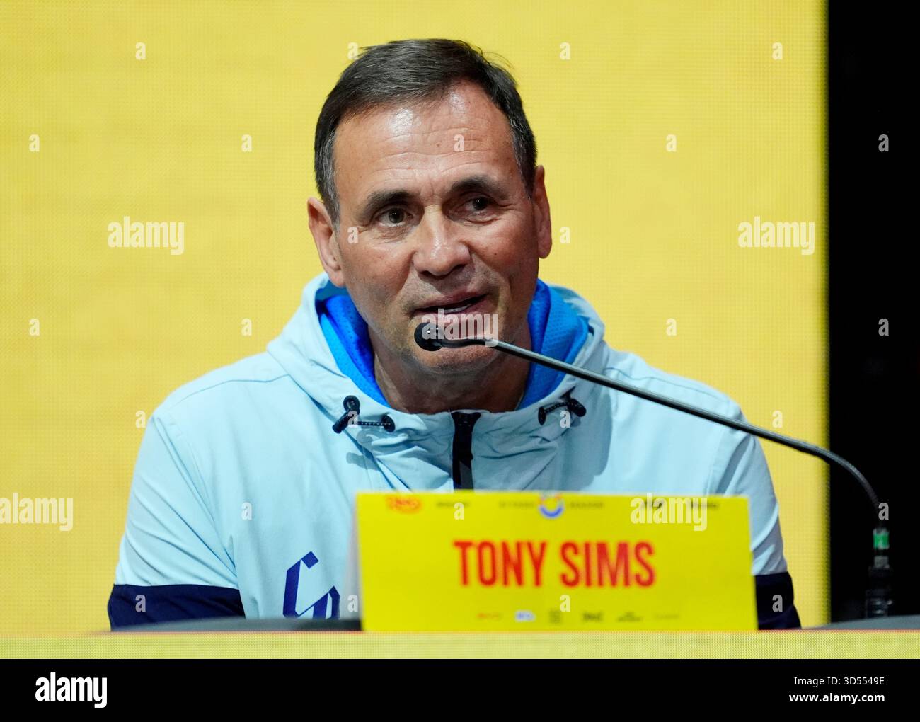 Conor Benn's trainer Tony Sims during a press conference at The ...