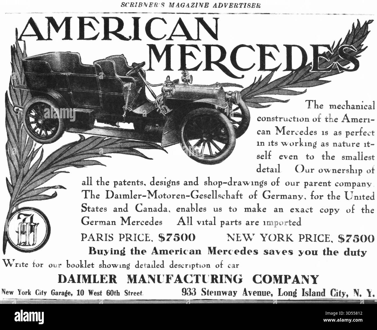 Vintage mercedes car Black and White Stock Photos & Images - Alamy