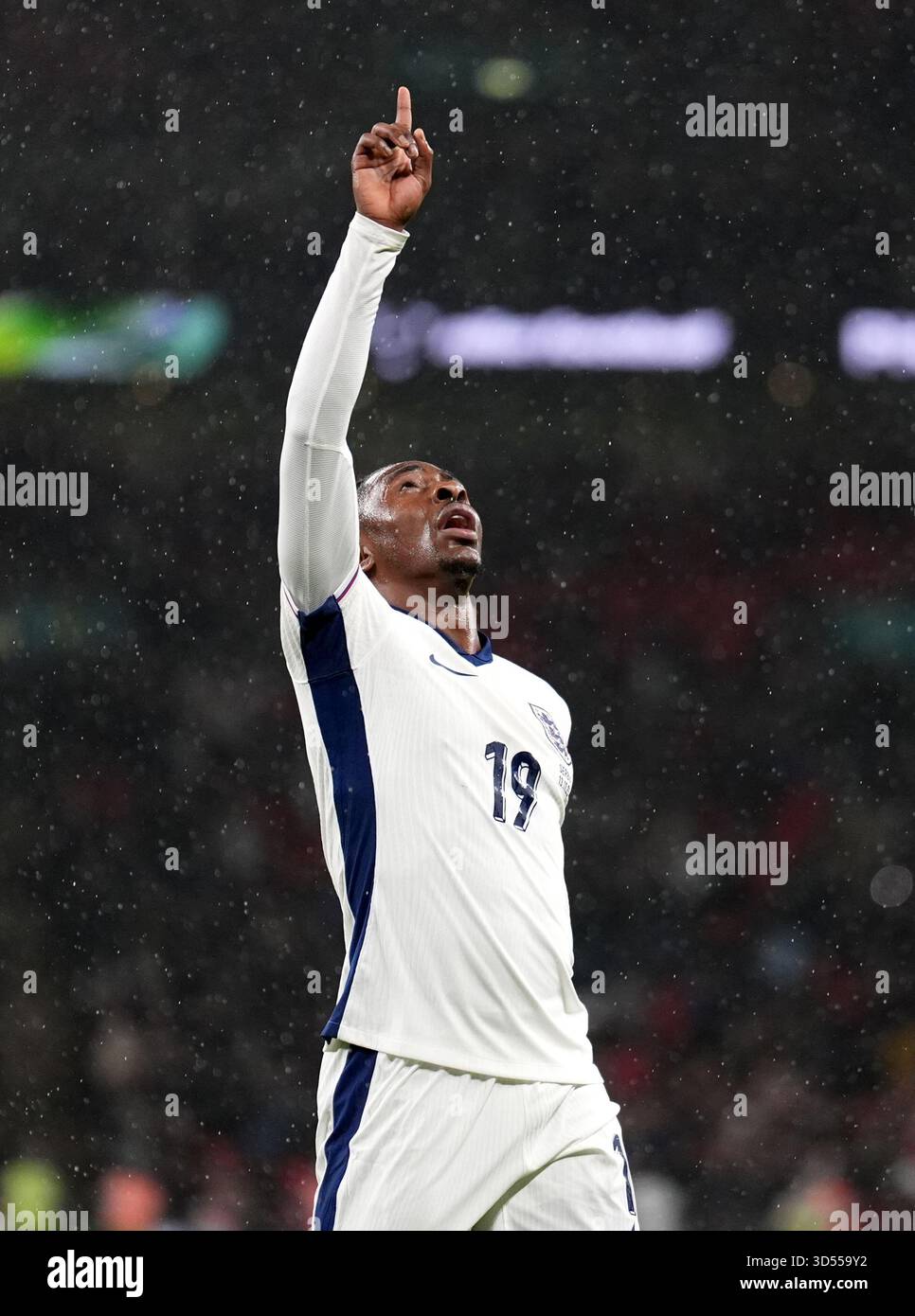 England's Eberechi Eze celebrates scoring their side's second goal of ...