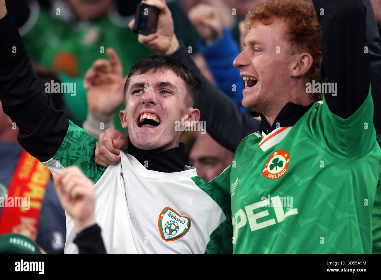 Ireland fans in the stands celebrate following the 2026 FIFA World Cup ...