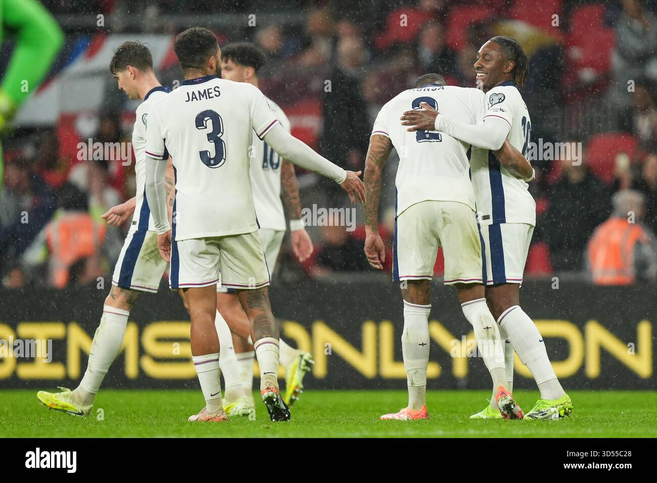 Eberechi Eze of England celebrating his goal to make it 2-0 during the ...