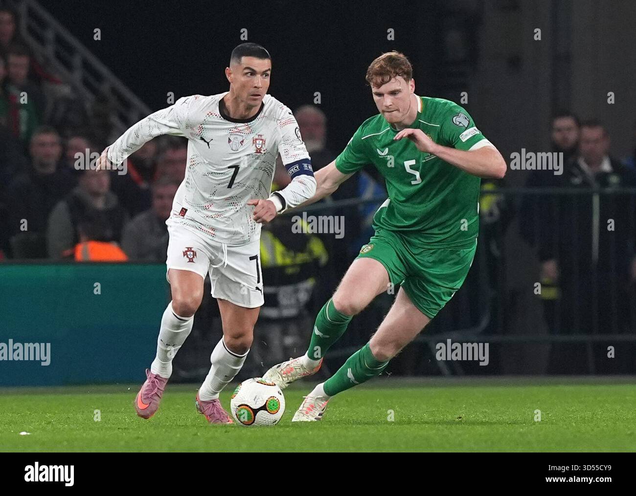 Portugal's Cristiano Ronaldo (left) and Republic of Ireland's Jake O ...