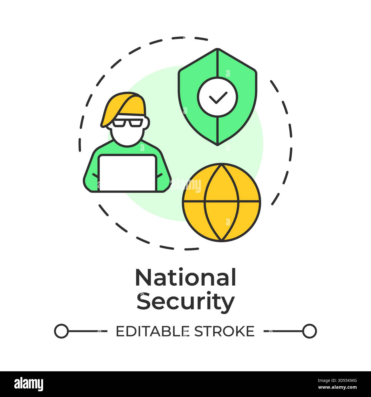 National security multi color concept icon Stock Vector Image & Art - Alamy