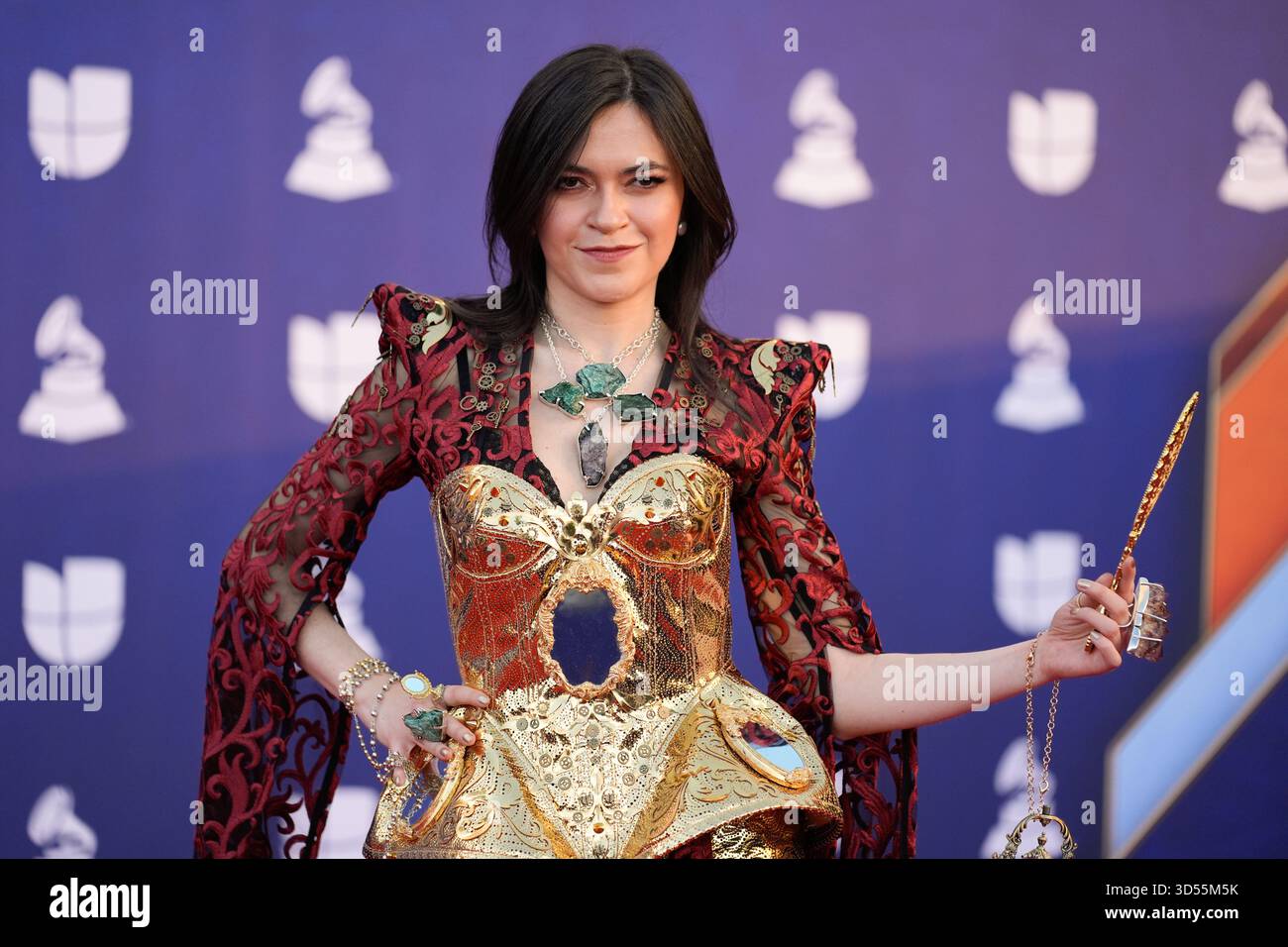 Ali Stone arrives at the 2025 Latin Grammys on Thursday, Nov. 13, 2025 ...