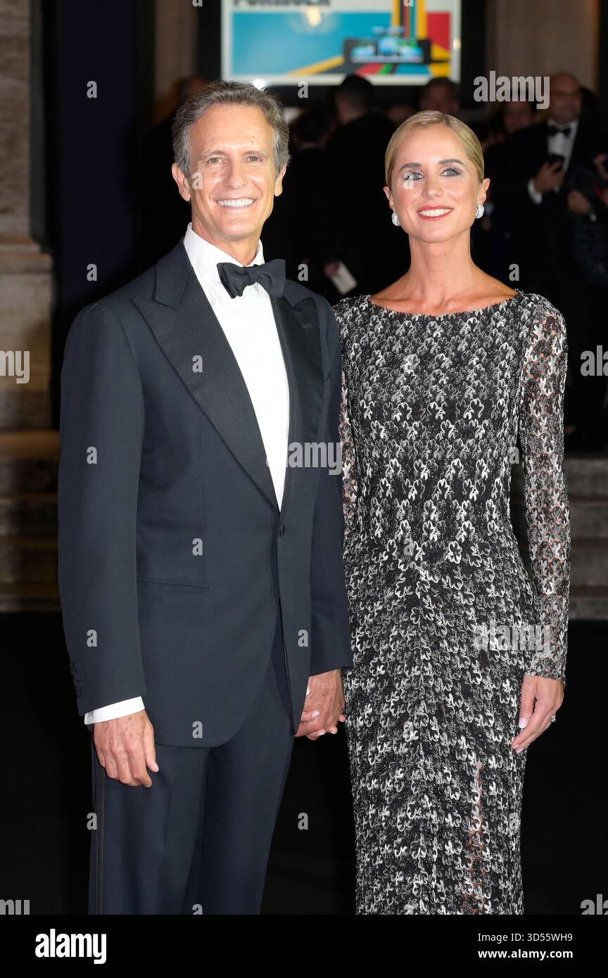 Alessandro Benetton (l ) and Gloria Tonon (r) attend the Benetton ...