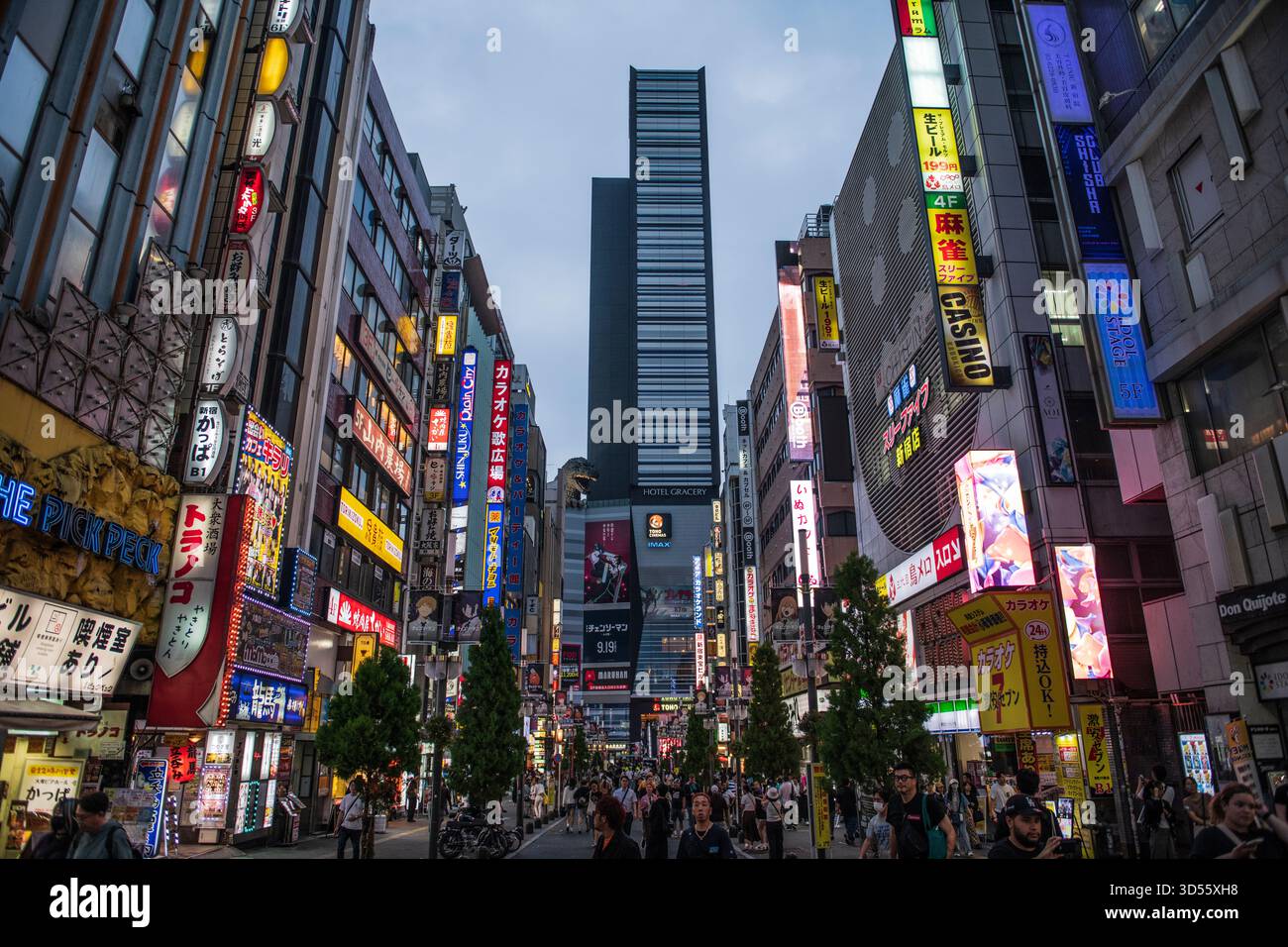 Godzilla Street in Kabukicho. Shinjuku district, Tokyo. Japan Stock ...