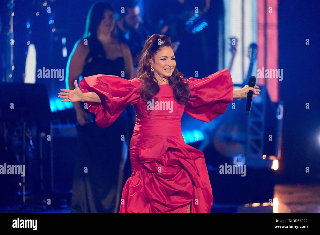 Gloria Estefan performs during the 2025 Latin Grammys on Thursday, Nov. 13, 2025, at MGM Grand ...