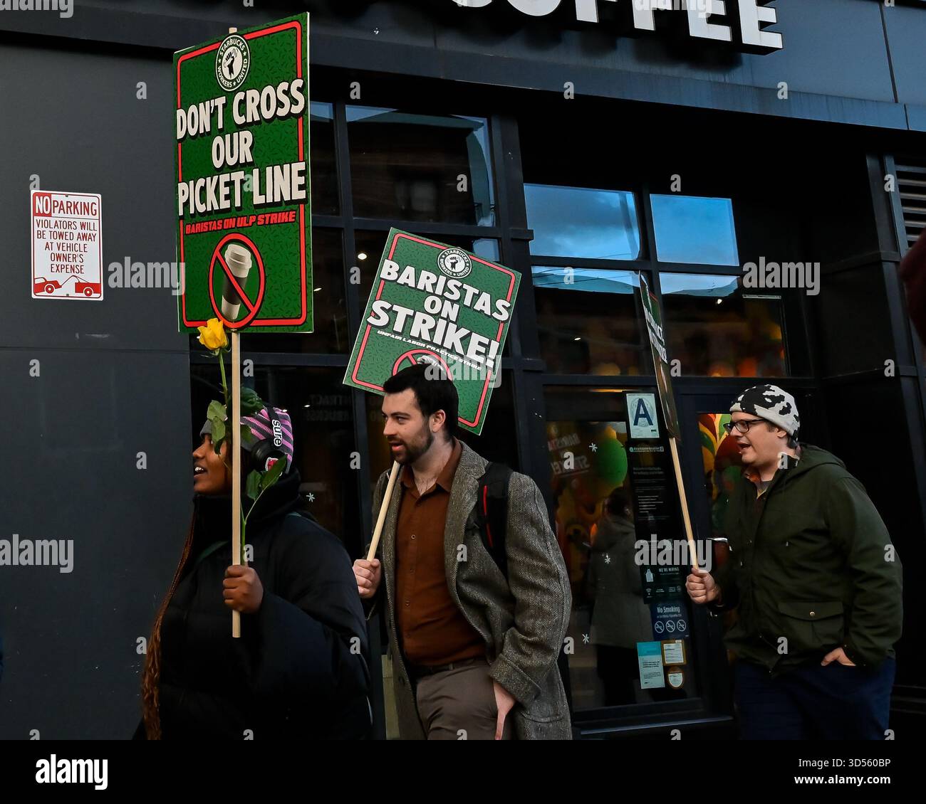 Starbucks union baristas and allies rally as part of a nationwide labor ...