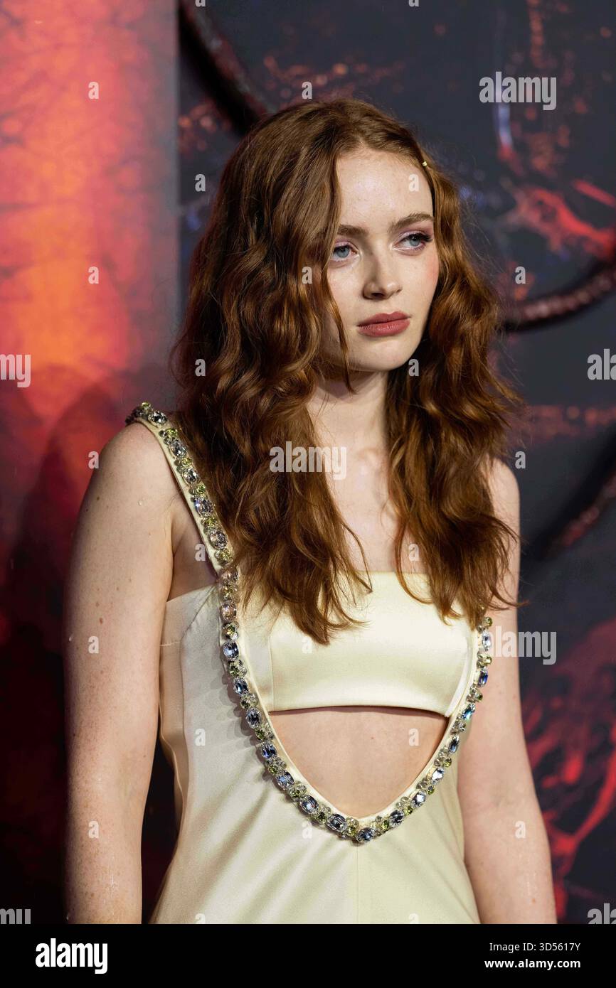 Sadie Sink poses for photographers upon arrival at the Stranger Things ...