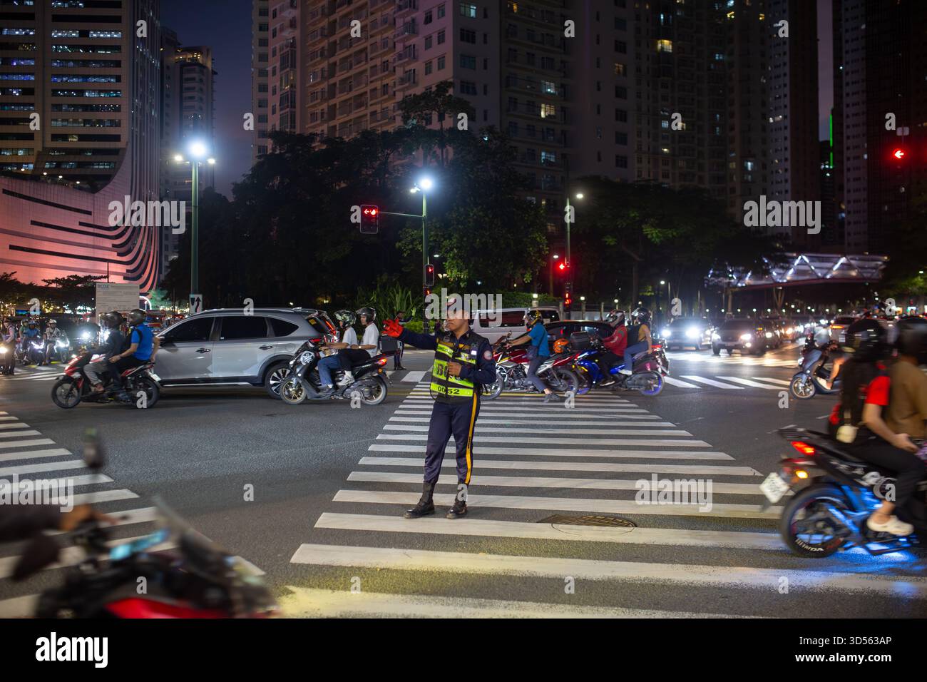 Manila, Philippines - November 12, 2025: Traffic Police officer seen ...