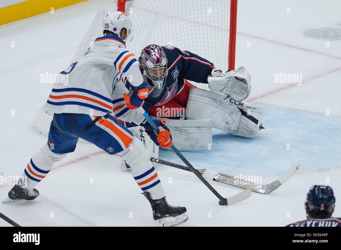 Edmonton Oilers defenseman Darnell Nurse (25) skates in against ...