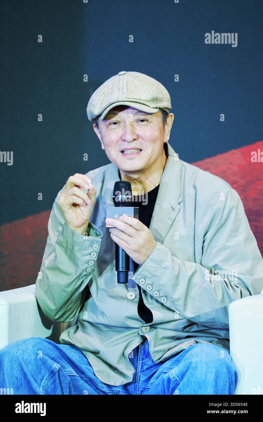 Chinese film director Yang Yazhou attends an activity in Xiamen City ...