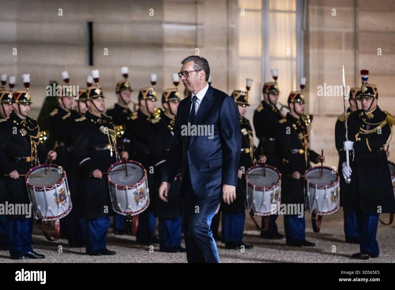 The President of the Republic of Serbia Aleksandar Vucic arrives at the ...