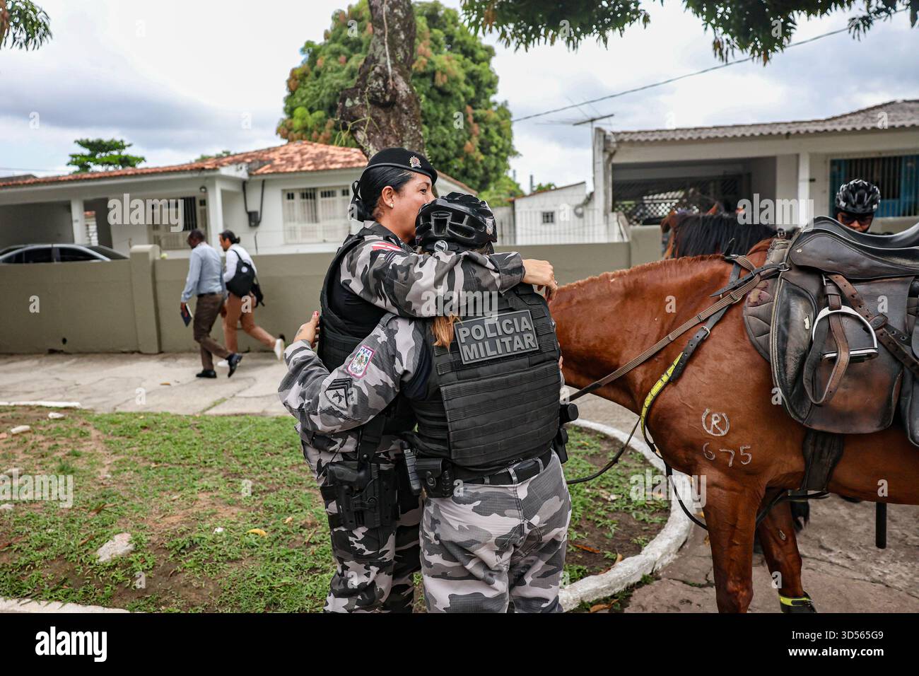 November 13, 2025, Belem, Brazil, Brazil: Military police officers ...