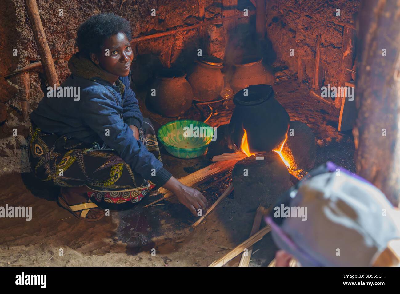 Gasura Rwanda - September 8 2025; Authentic African village life woman ...