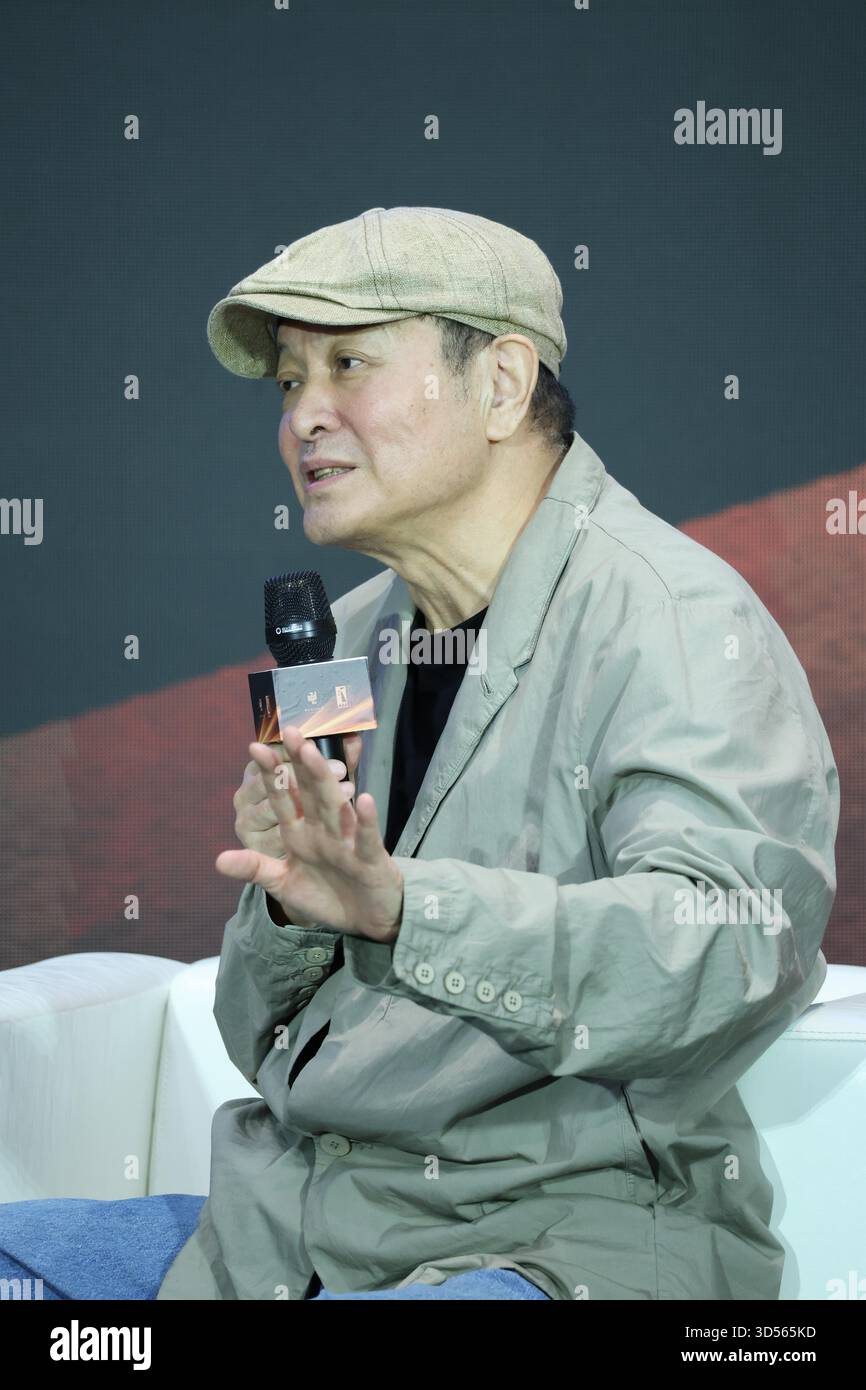 Chinese film director Yang Yazhou attends an activity in Xiamen City ...