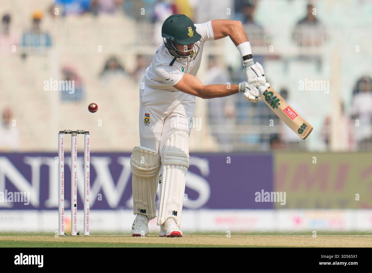 South Africa's Aiden Markram bats on the first day of the first cricket ...