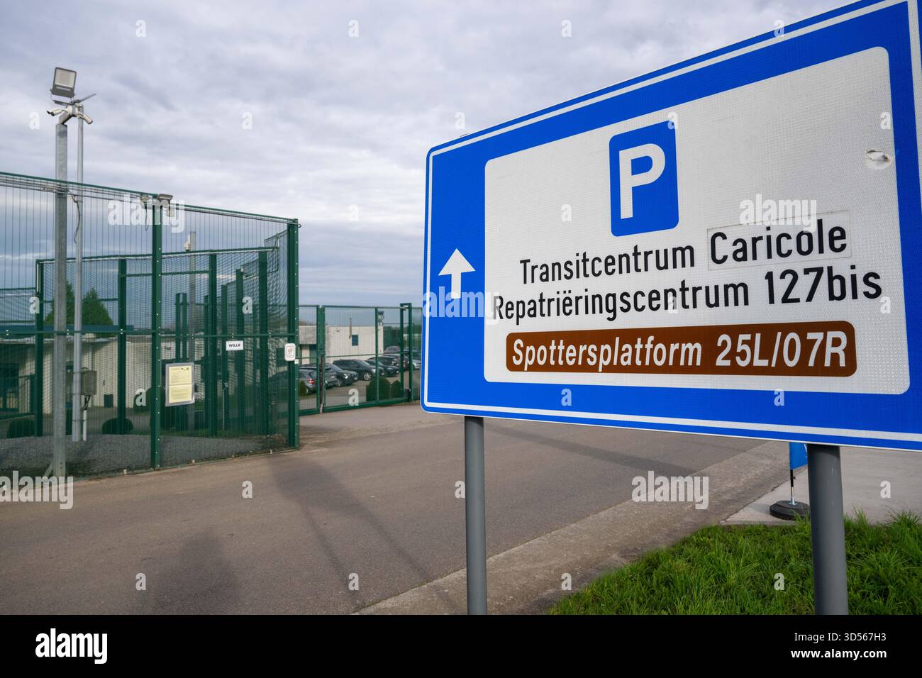 The building of repatriation centre 127bis is seen during the start of ...