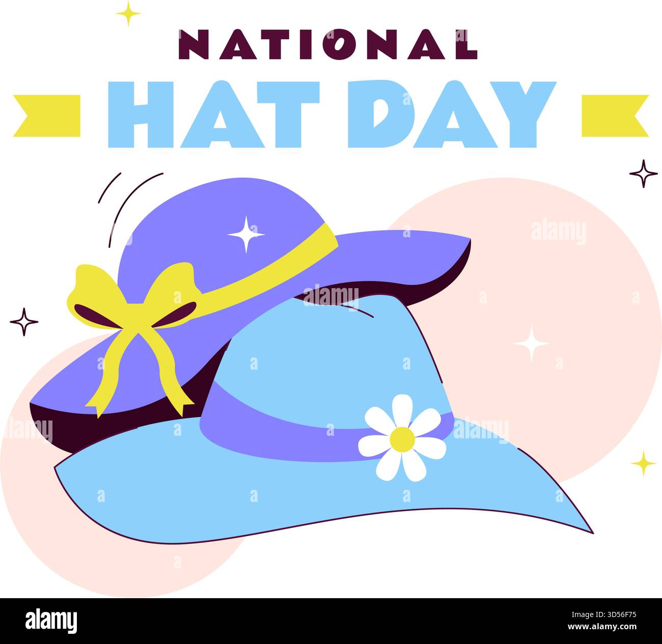 National Hat Day Vector Illustration Featuring January 15 To Celebrate ...