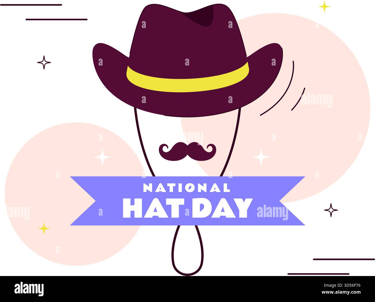 National Hat Day Vector Illustration Featuring January 15 To Celebrate ...