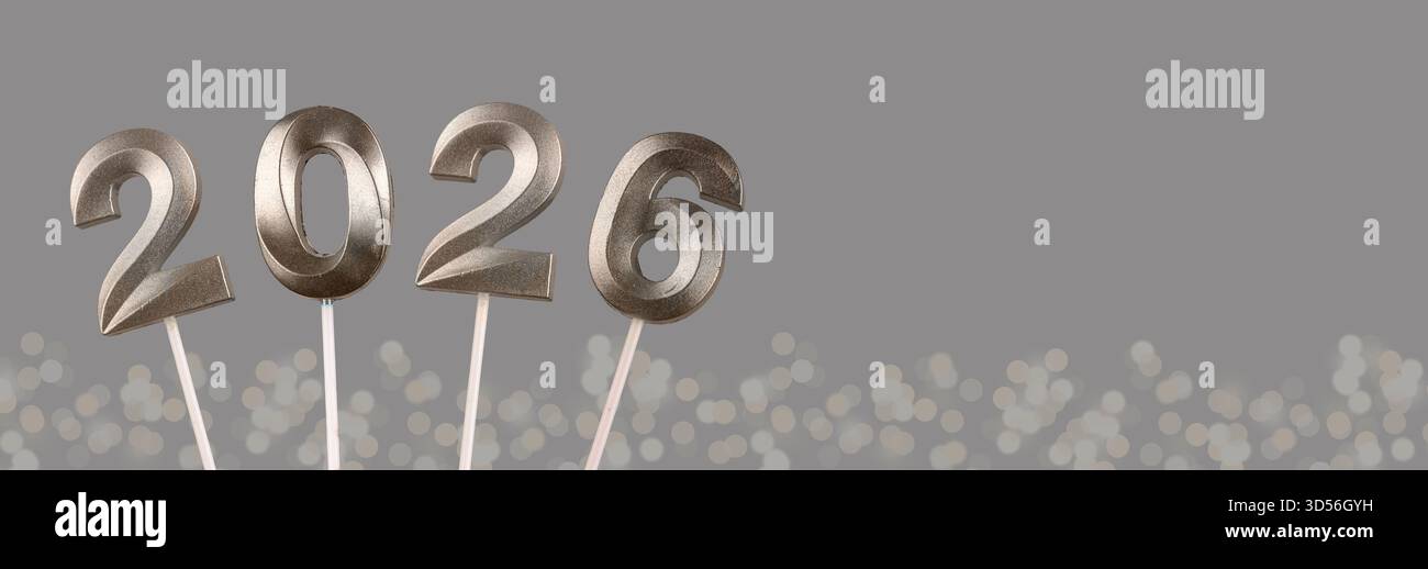 Shiny 2026 new year banner hi-res stock photography and images - Alamy