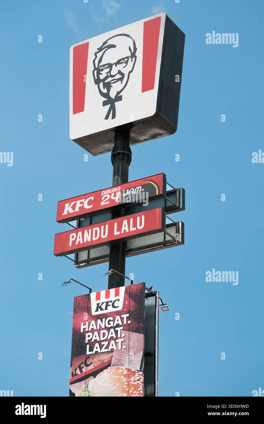 Penang, Malaysia - October 16, 2025: A KFC restaurant sign displays the ...