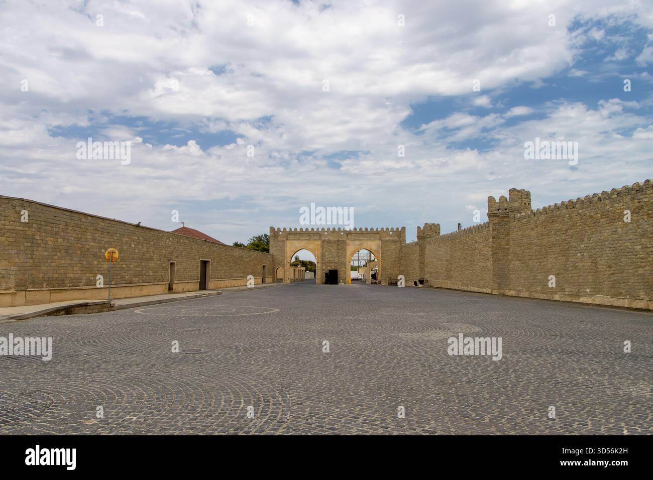 Baku, Azerbaijan. External facade of the Ateshgah Fire Temple in Baku ...