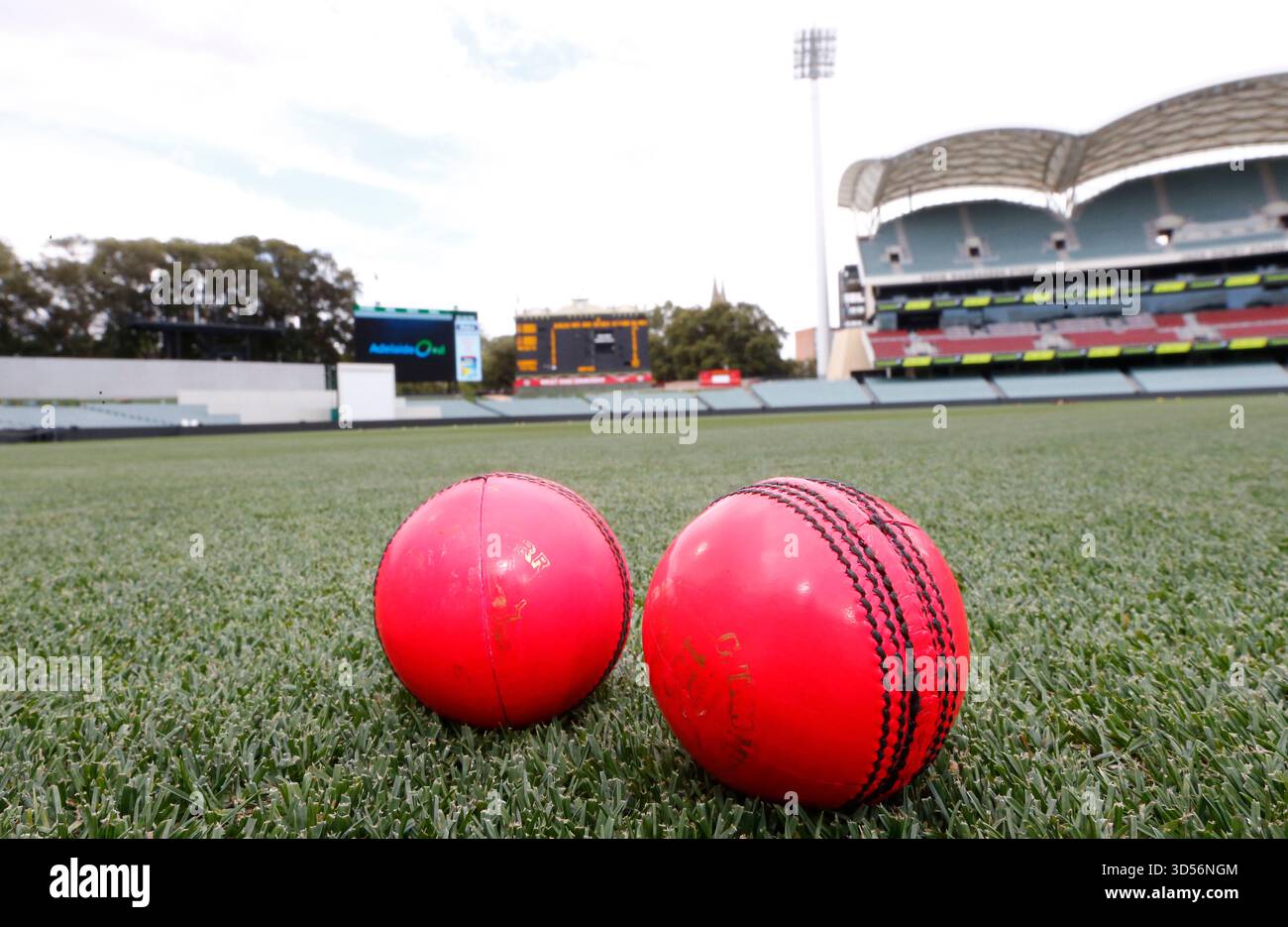 File photo dated 30-11-2017 of pink balls at the Adelaide Oval. The ...
