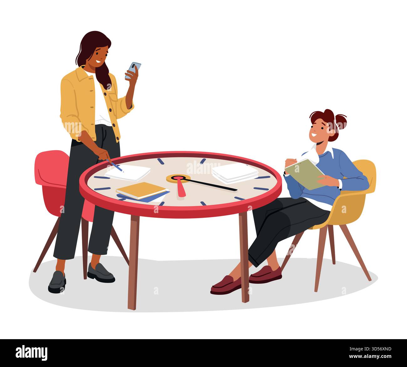 Efficient time management women Stock Vector Images - Alamy