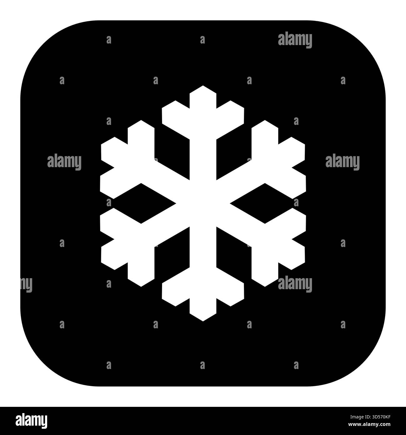 Snow flake app icon Black and White Stock Photos & Images - Alamy