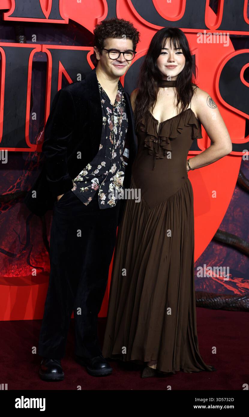 London, UK, 13th November 2025, Gaten Matarazzo and Elizabeth Yu at the ...