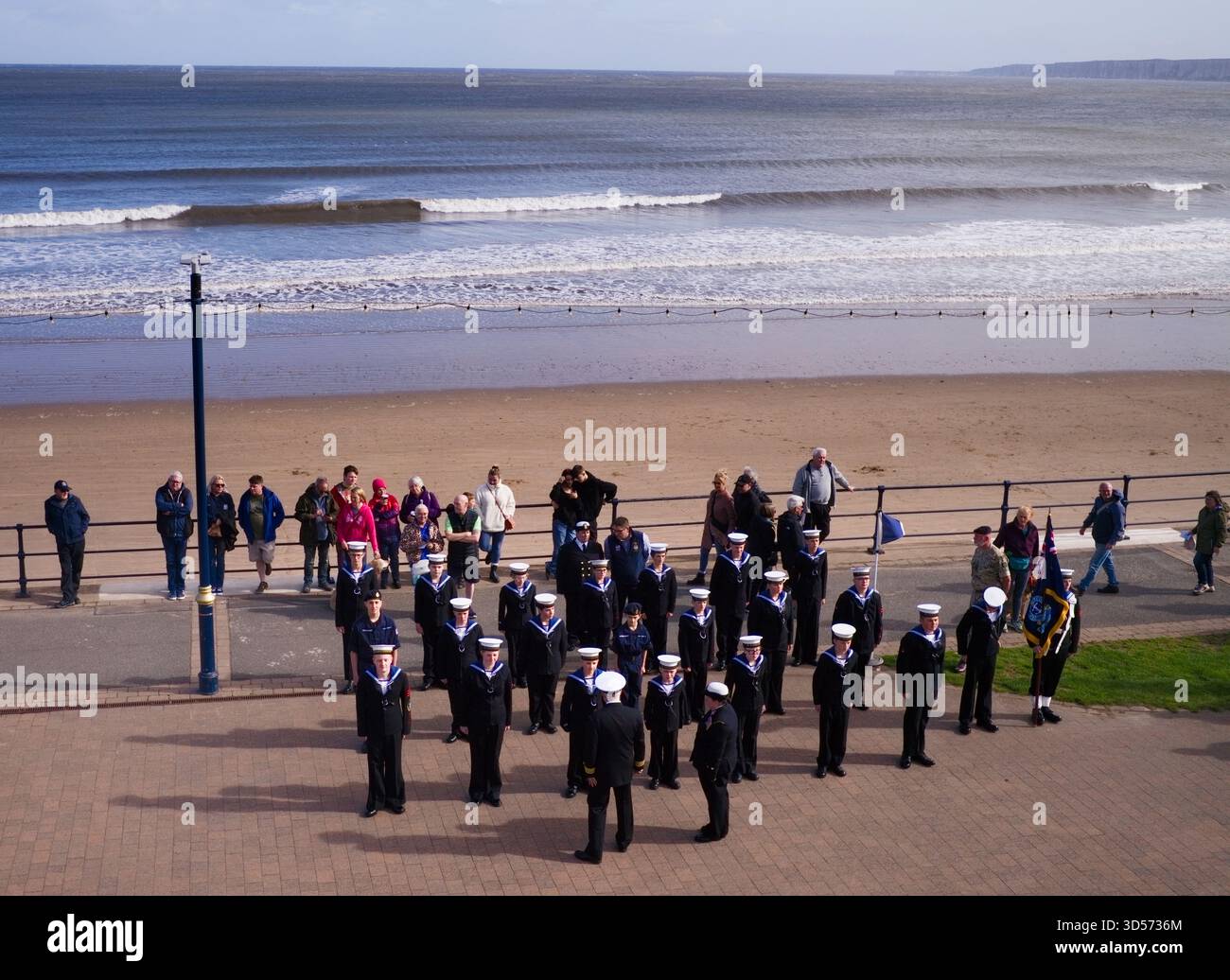 Sea Cadets being inspected by an American Admiral to commemorate the ...