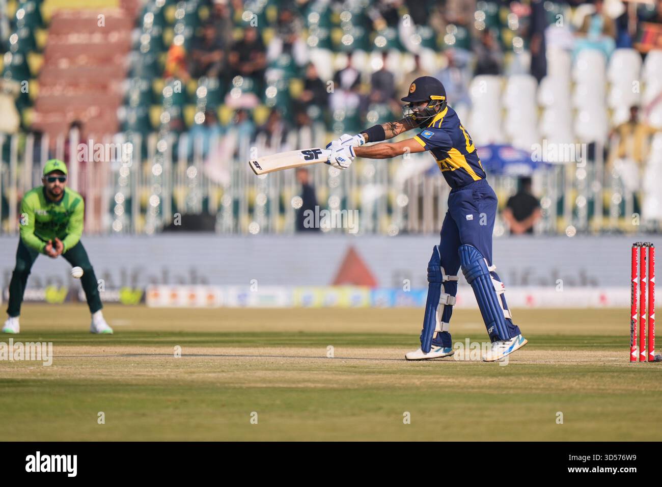 Sri Lanka's Kamil Mishara plays a shot during the second one day ...