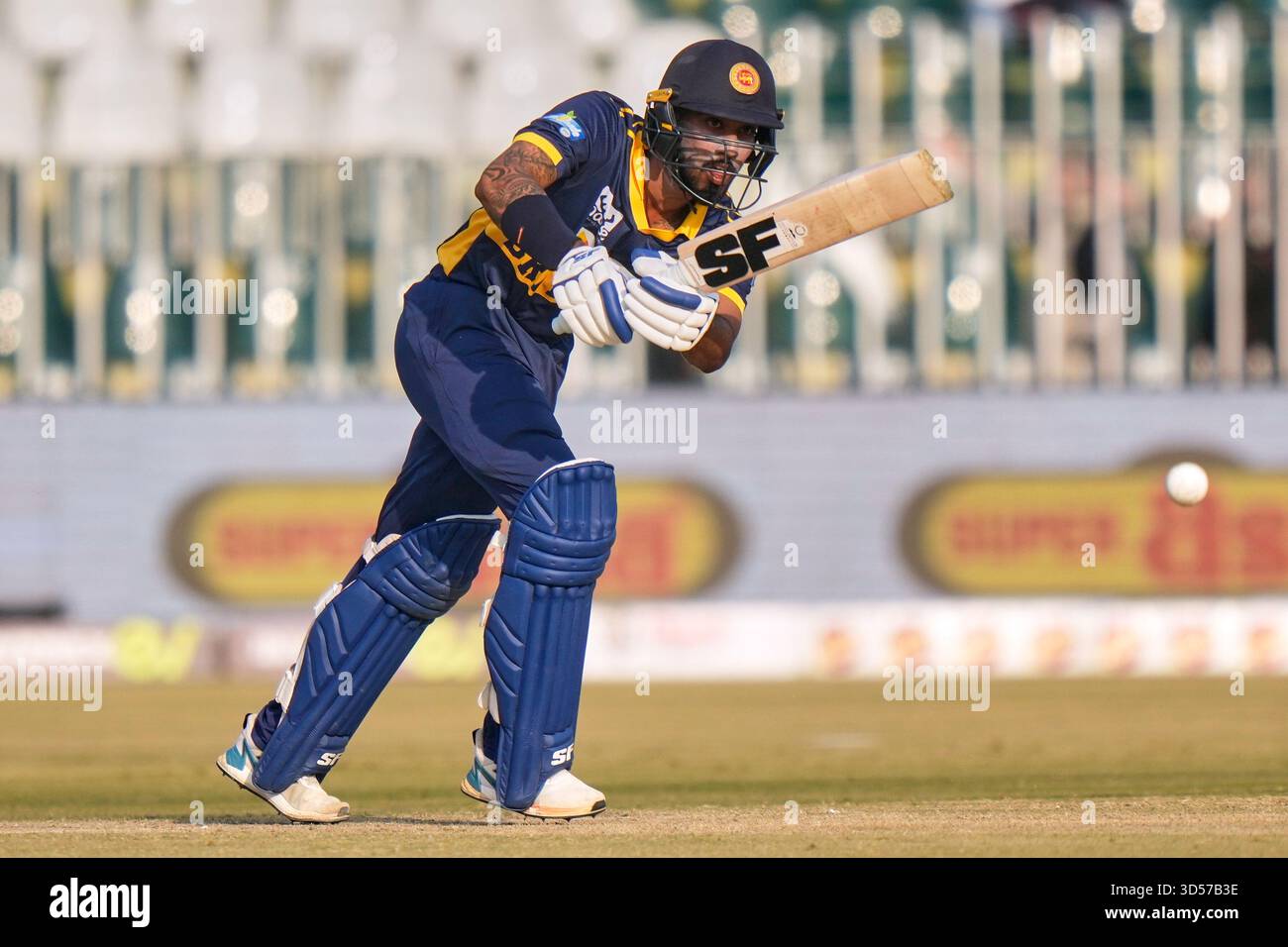 Sri Lanka's Kamil Mishara plays a shot during the second one day ...