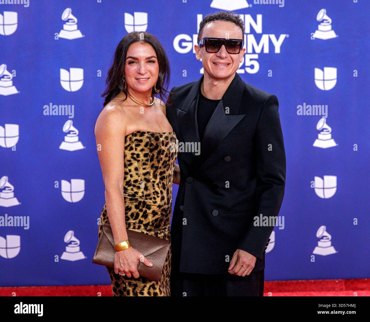 Juliana Posada (L) and Fonseca (R) attend the Latin Grammy Awards at ...
