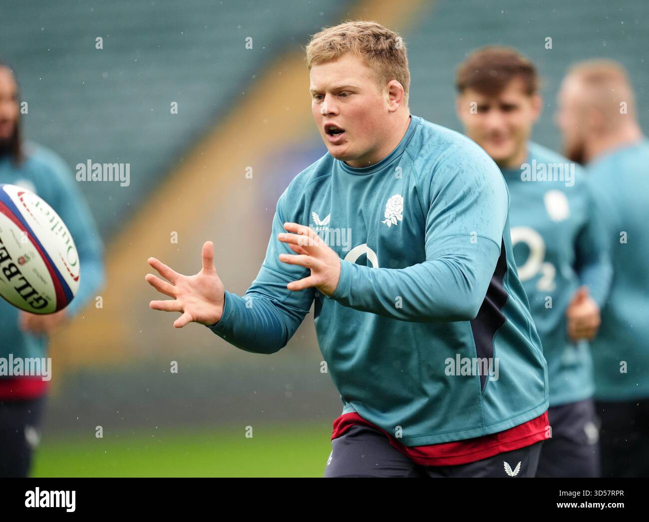 England's Fin Baxter during the team run at the Allianz Stadium, London ...