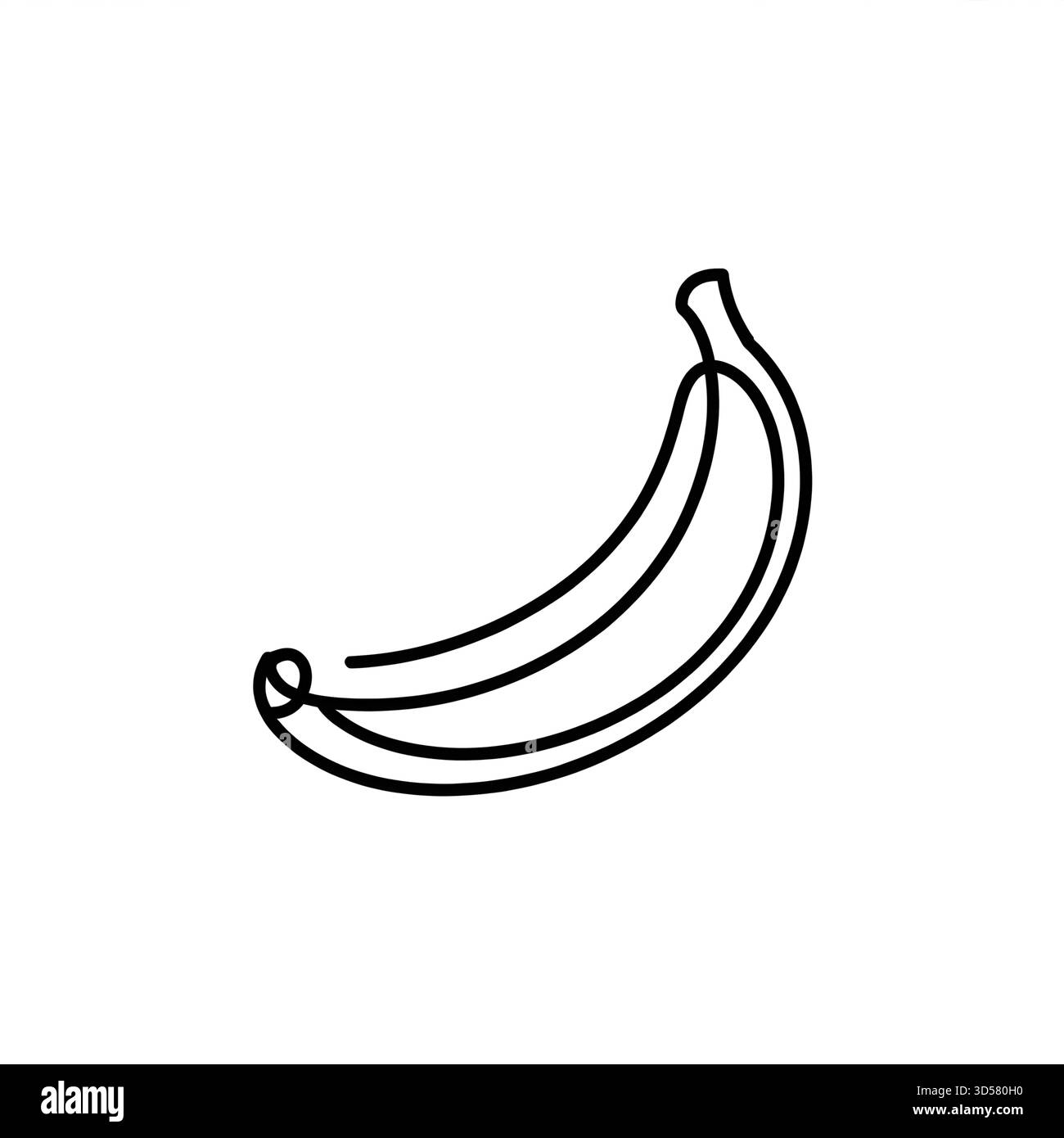 Vector illustration banana continuous Black and White Stock Photos ...