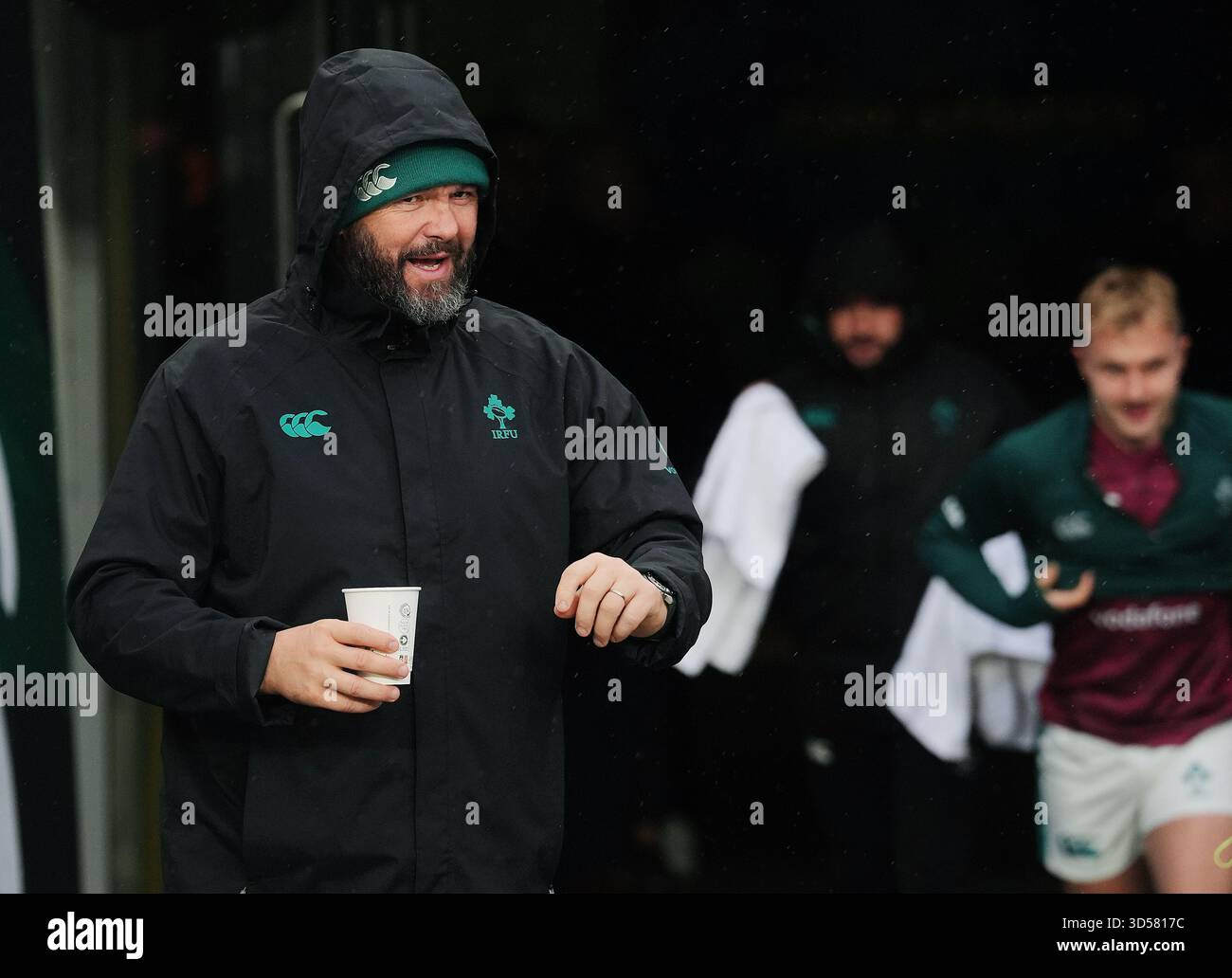 Ireland head coach Andy Farrell during the captain's run at the Aviva ...