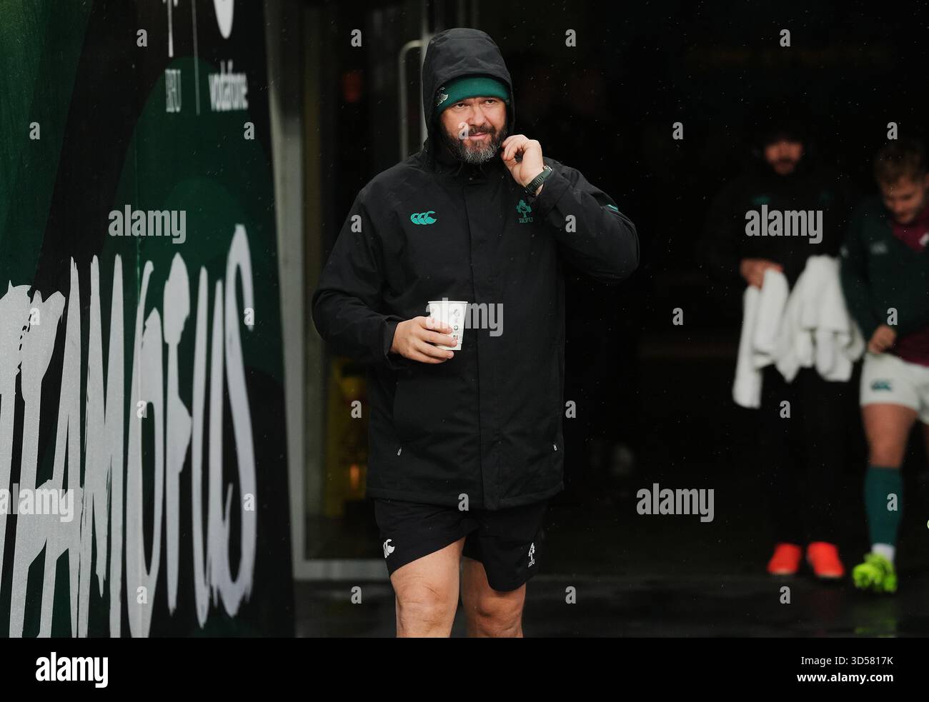 Ireland head coach Andy Farrell during the captain's run at the Aviva ...