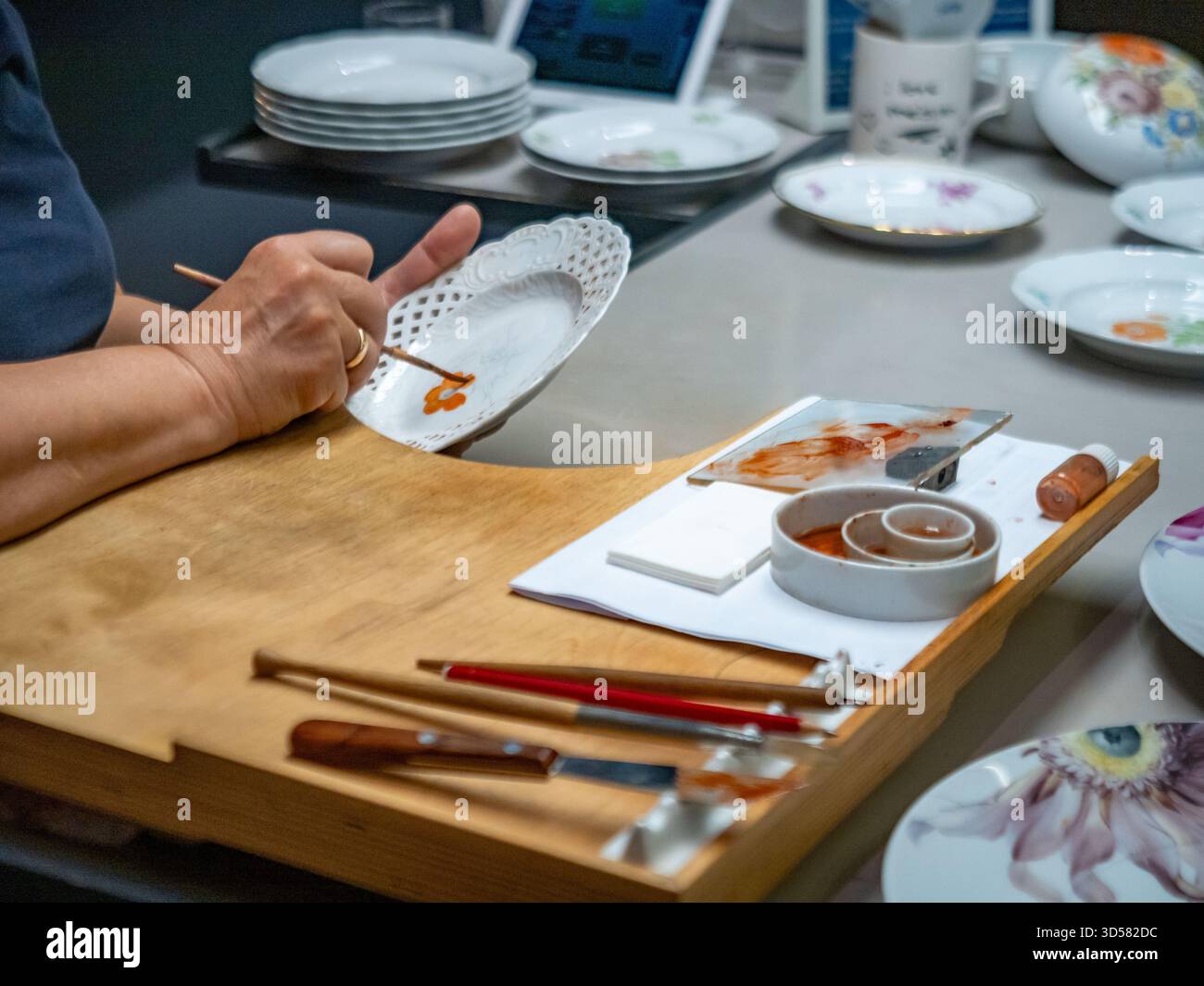 Authentic porcelain production in the famous Porcelain Manufactory in ...