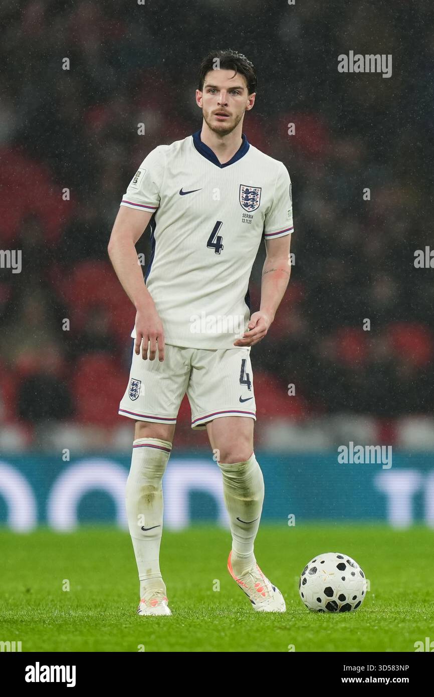 Declan Rice of England during the England v Serbia UEFA World Cup ...