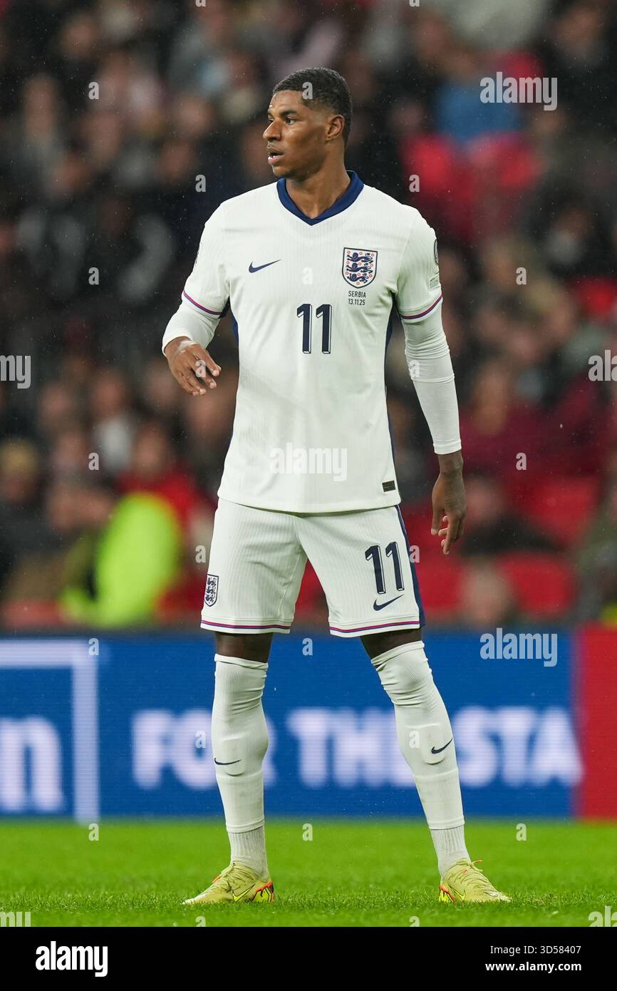 Marcus Rashford of England during the England v Serbia UEFA World Cup ...
