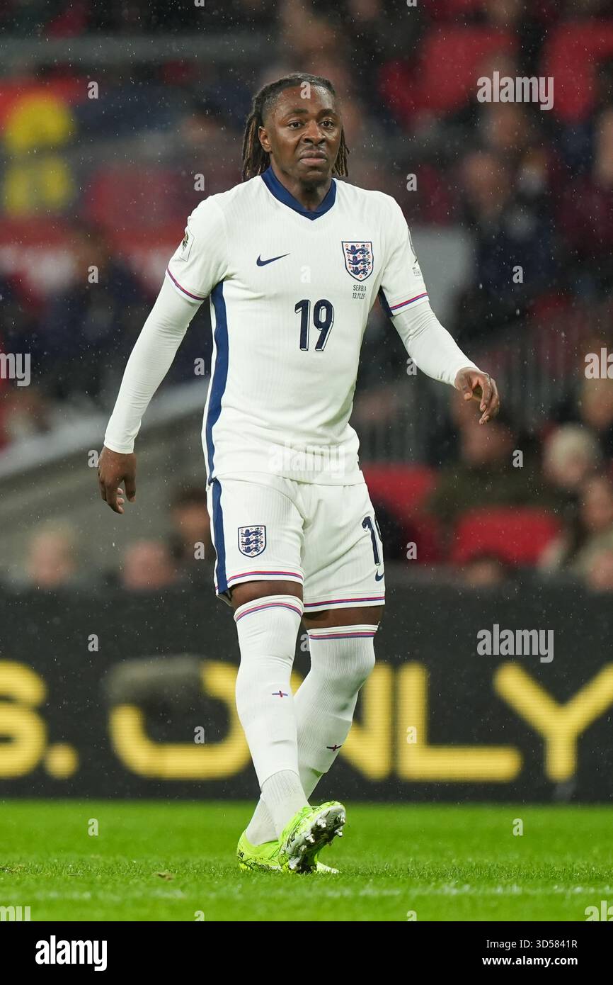 Eberechi Eze of England during the England v Serbia UEFA World Cup ...