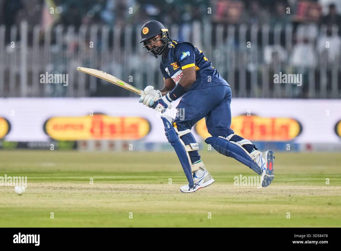 Sri Lanka's Janith Liyanage plays a shot during the second one day ...