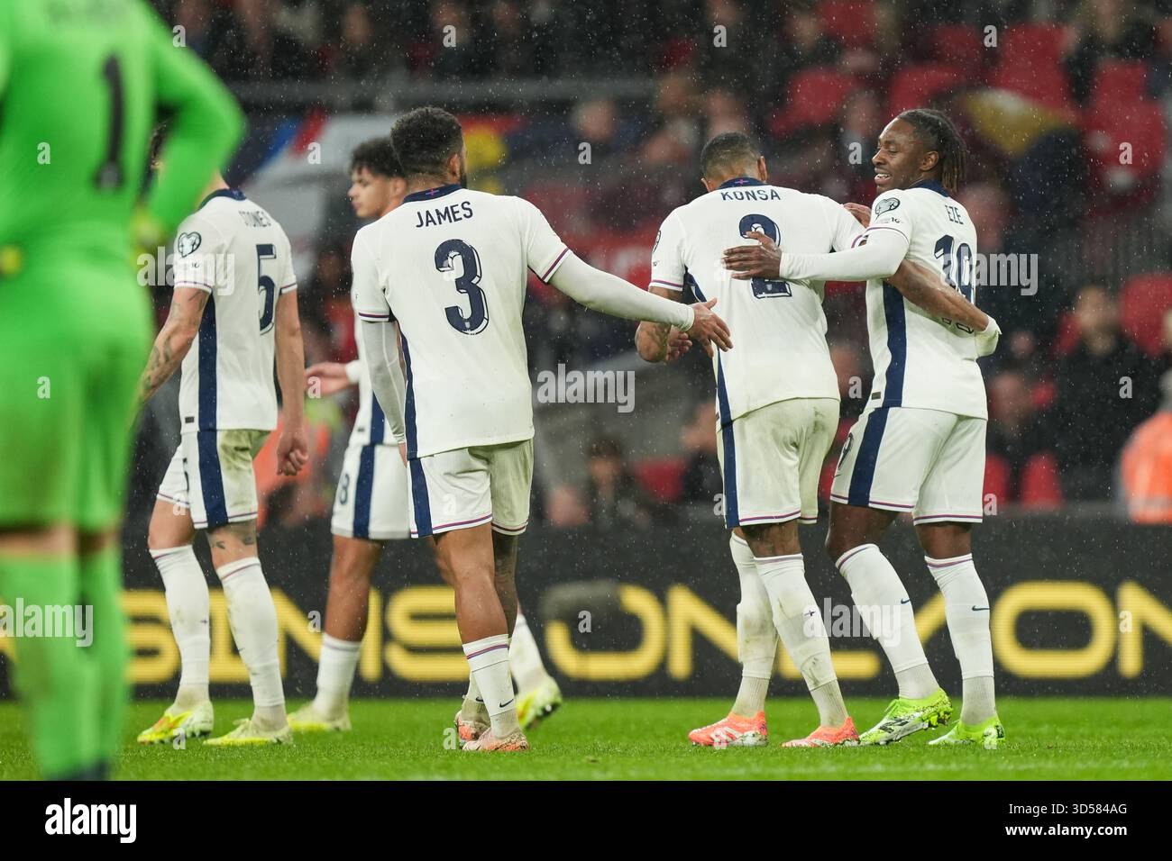 Eberechi Eze of England celebrating his goal to make it 2-0 during the ...