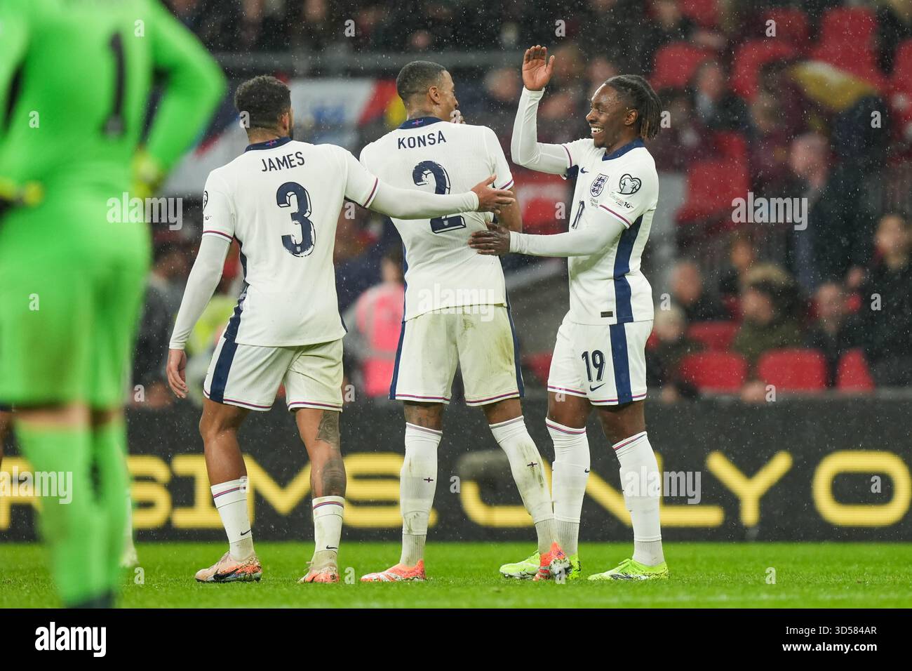 Eberechi Eze of England celebrating his goal to make it 2-0 during the ...