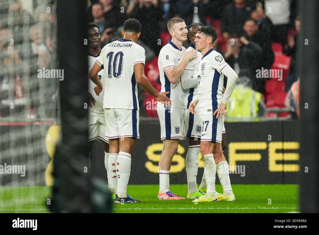 Eberechi Eze of England celebrating his goal to make it 2-0 during the ...