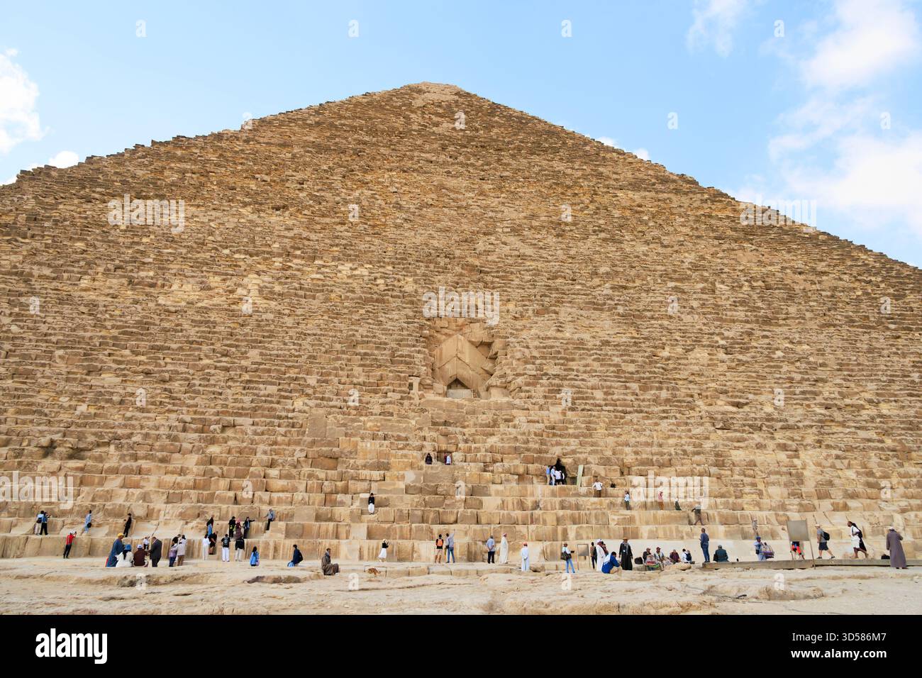 Pyramid of Khafre with tourists for a sense of scale and how huge it is ...