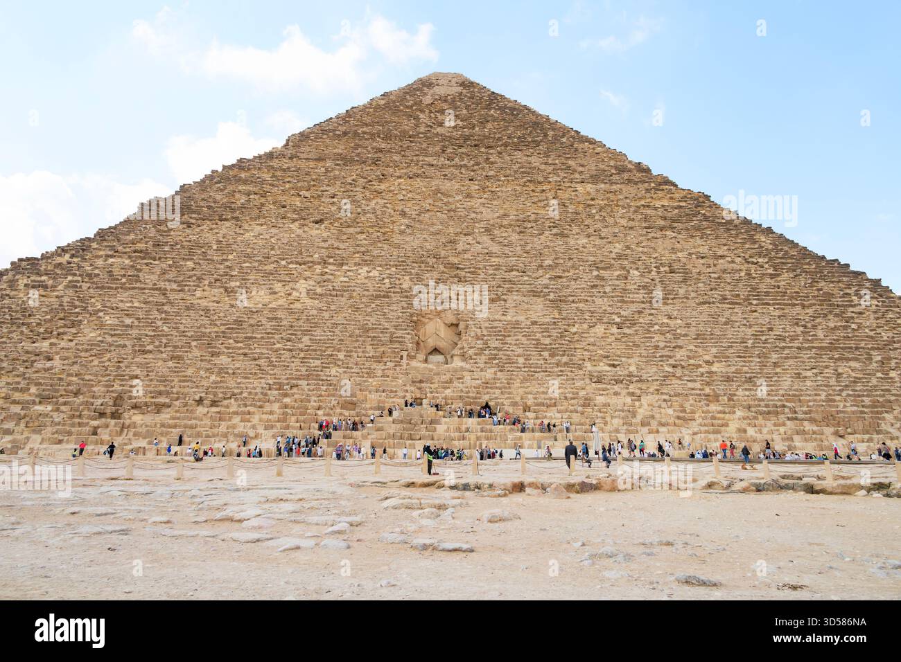 Pyramid of Khafre with tourists for a sense of scale and how huge it is ...