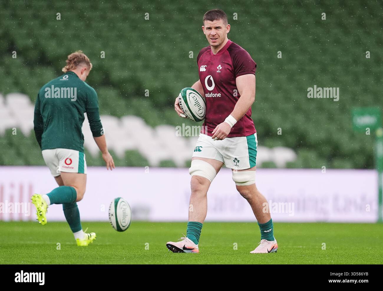 Ireland's Nick Timoney during the captain's run at the Aviva Stadium in ...